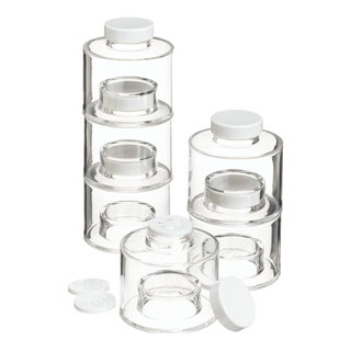 Prodyne Spice Tower Acrylic Self Stacking Spice Bottles, Set of 6 ...