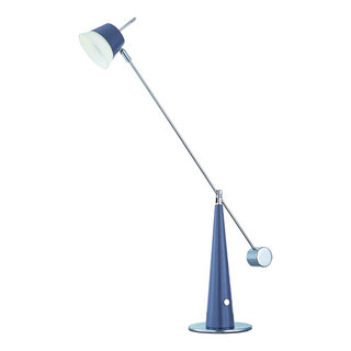 Eco-Task 14"H 1-Light LED Table Lamp Platinum and Polished Chrome ...