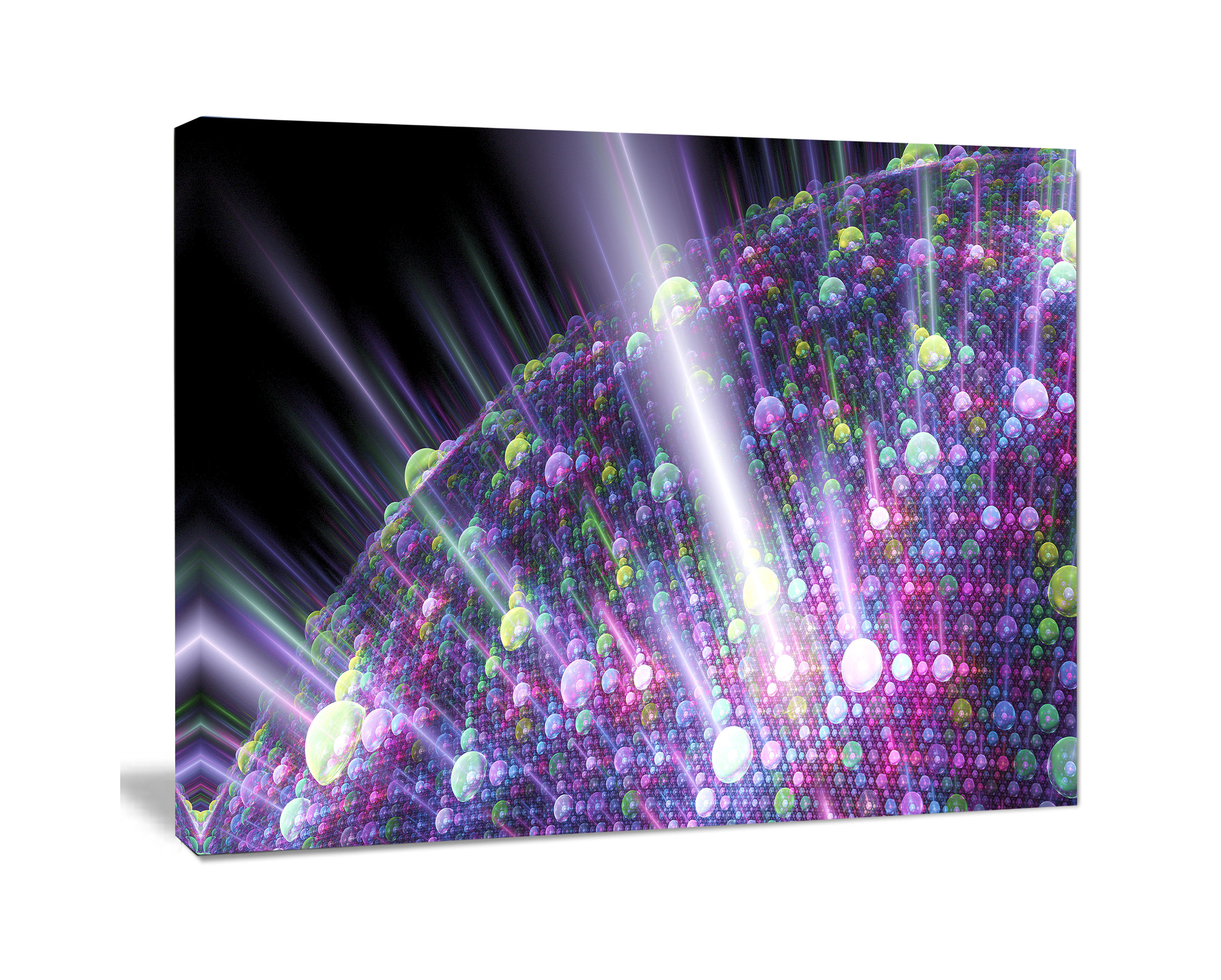 Purple Solar Bubbles Planet, Abstract Canvas Art Print, 60"x40"x1.5 ...