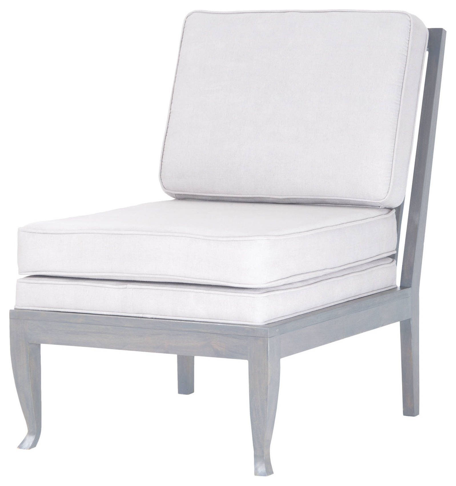 Dimond Home Janice Mahogany Wood Lounge Chair, Gray & White - Farmhouse ...