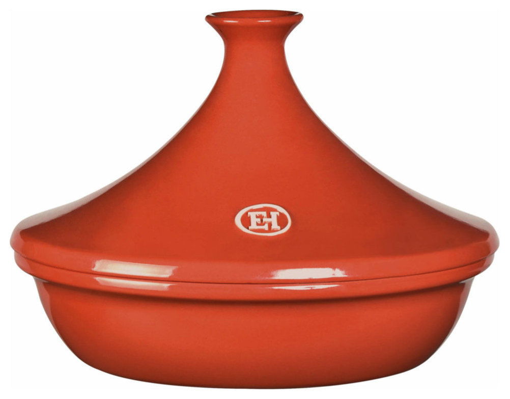 Emile Henry Terracotta Ceramic 3.7 Quart Tagine - Contemporary ...