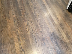 Red Oak Medium-Dark Stain with Grey Undertones