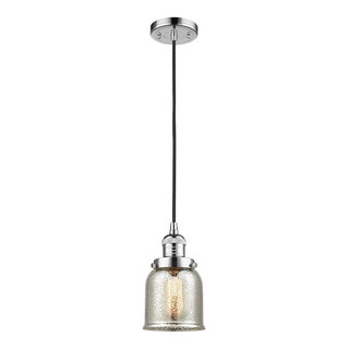 Innovations 1-LT Small Bell 5" 201C Mini Pendant, Chrome/Mercury, 201C ...