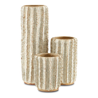 Sunken Boat Moss White Small Vase - Beach Style - Vases - by Sideboards ...