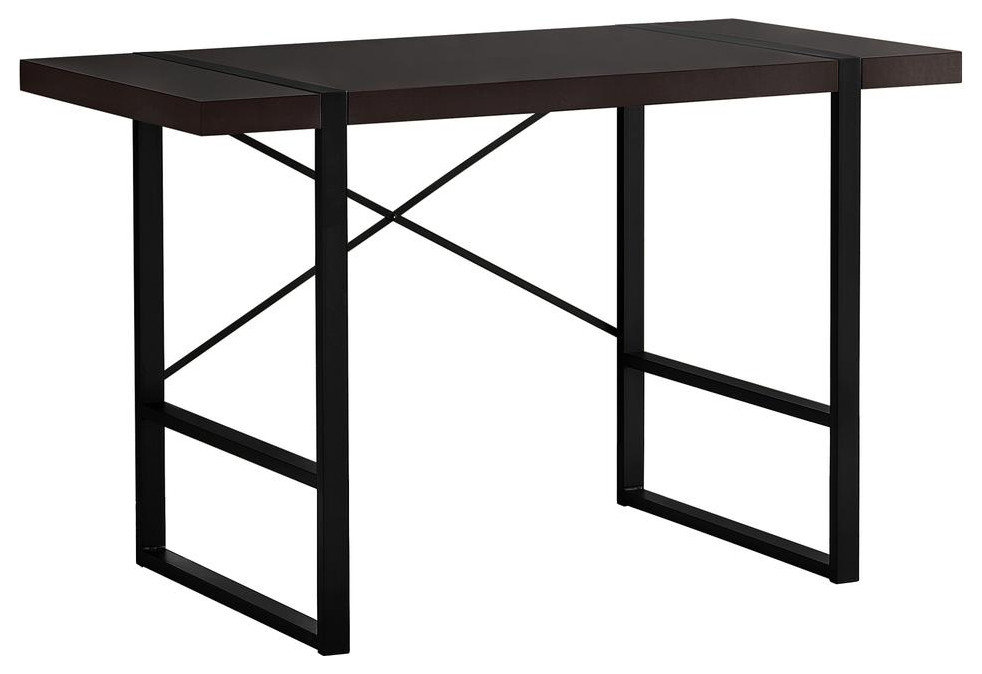 Computer Desk, Home Office, Laptop, 48L, Work, Brown Laminate, Black ...