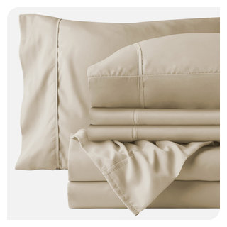 Bare Home 6-Piece Microfiber Sheet Set, Queen - French Country - Sheet ...