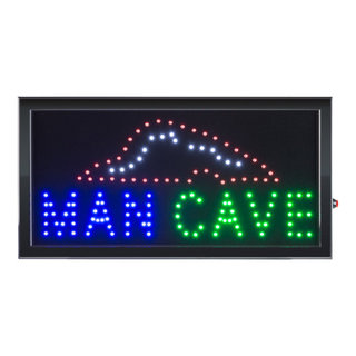 Man Cave LED Sign, Lighted Neon Electric Display Sign With Animation ...