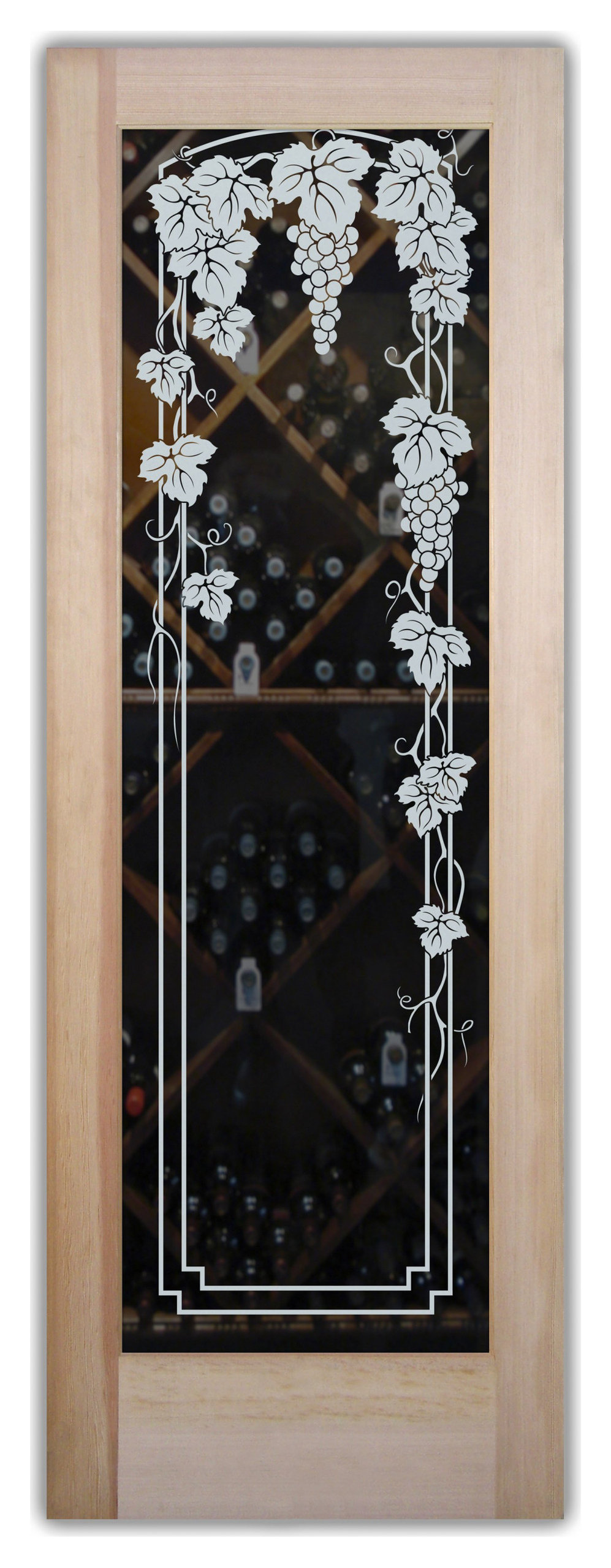 Wine Door - Vineyard Grapes Trellis - Primed - 28" x 80" - Book/Slab ...