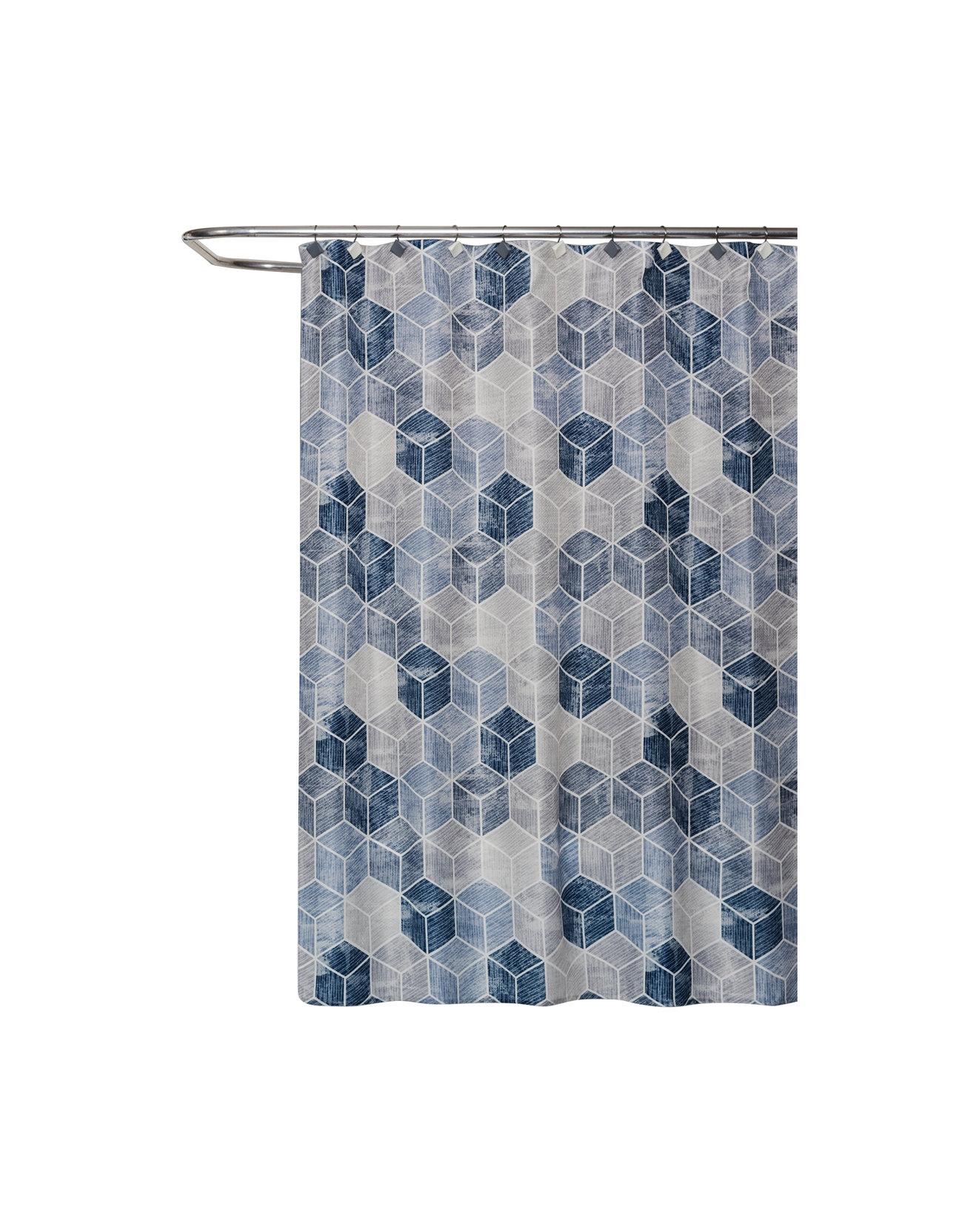 Cubes Fabric Shower Curtain, 70x72 - Contemporary - Shower Curtains ...