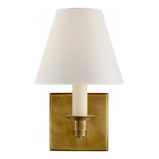 Evans Natural Brass Single Arm Sconce - Transitional - Wall Sconces ...