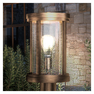 Luxury Nautical Post Light, Antique Brass, UEX1049 - Transitional ...