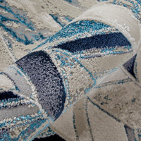 Weave & Wander Armada Modern Navy Blue/Beige Rug, 2'10"x7'10" Runner ...