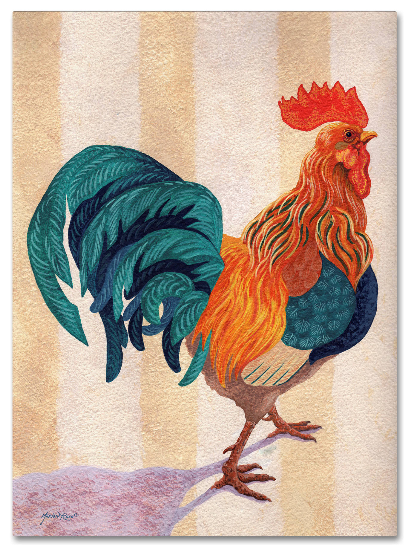 Marion Rose 'Rooster ColorRepro' Canvas Art, 19"x 14" - Farmhouse ...