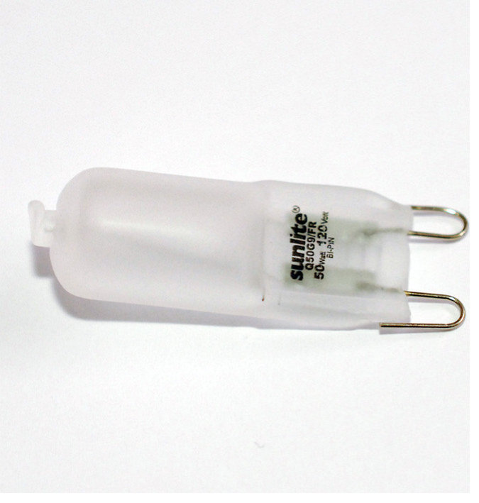 Sunlite 50W 120V T3.5 G9 Frosted Single Ended Halogen Light Bulb ...