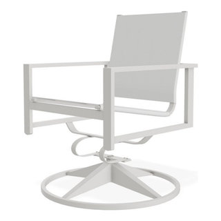 Tribeca Sling Aluminum Outdoor Swivel Rocker - Transitional - Outdoor ...