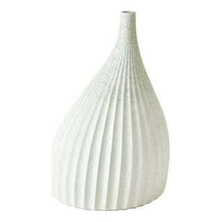 Dewdrop Large White Vase - Transitional - Vases - by Lighting ...