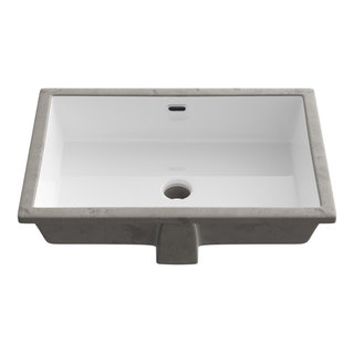 23.6" Rectangle Undermount Sink Includes Overflow Drain, Easy Install ...