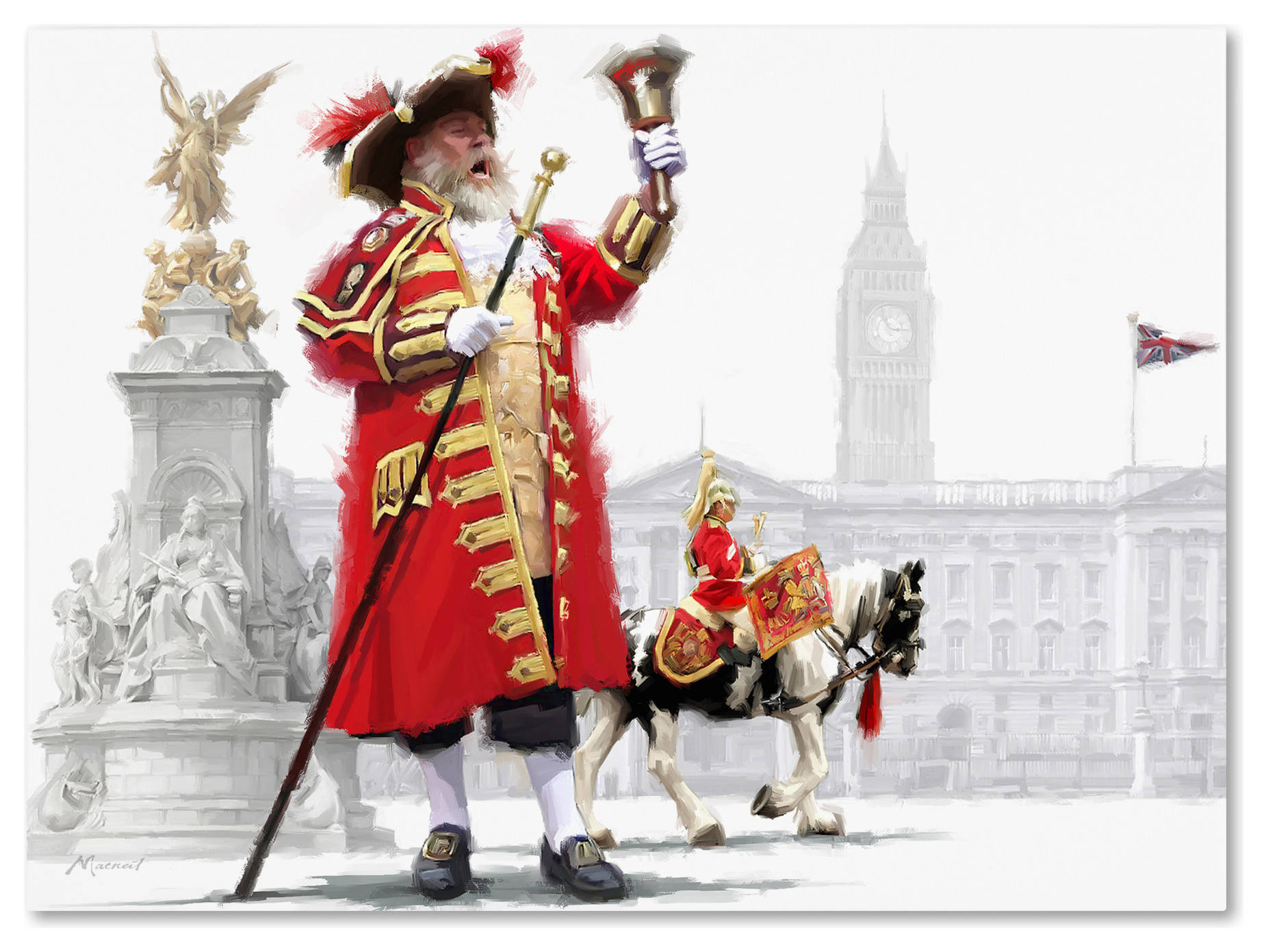 The Macneil Studio 'Town Crier' Canvas Art, 18"x 24" - Traditional ...