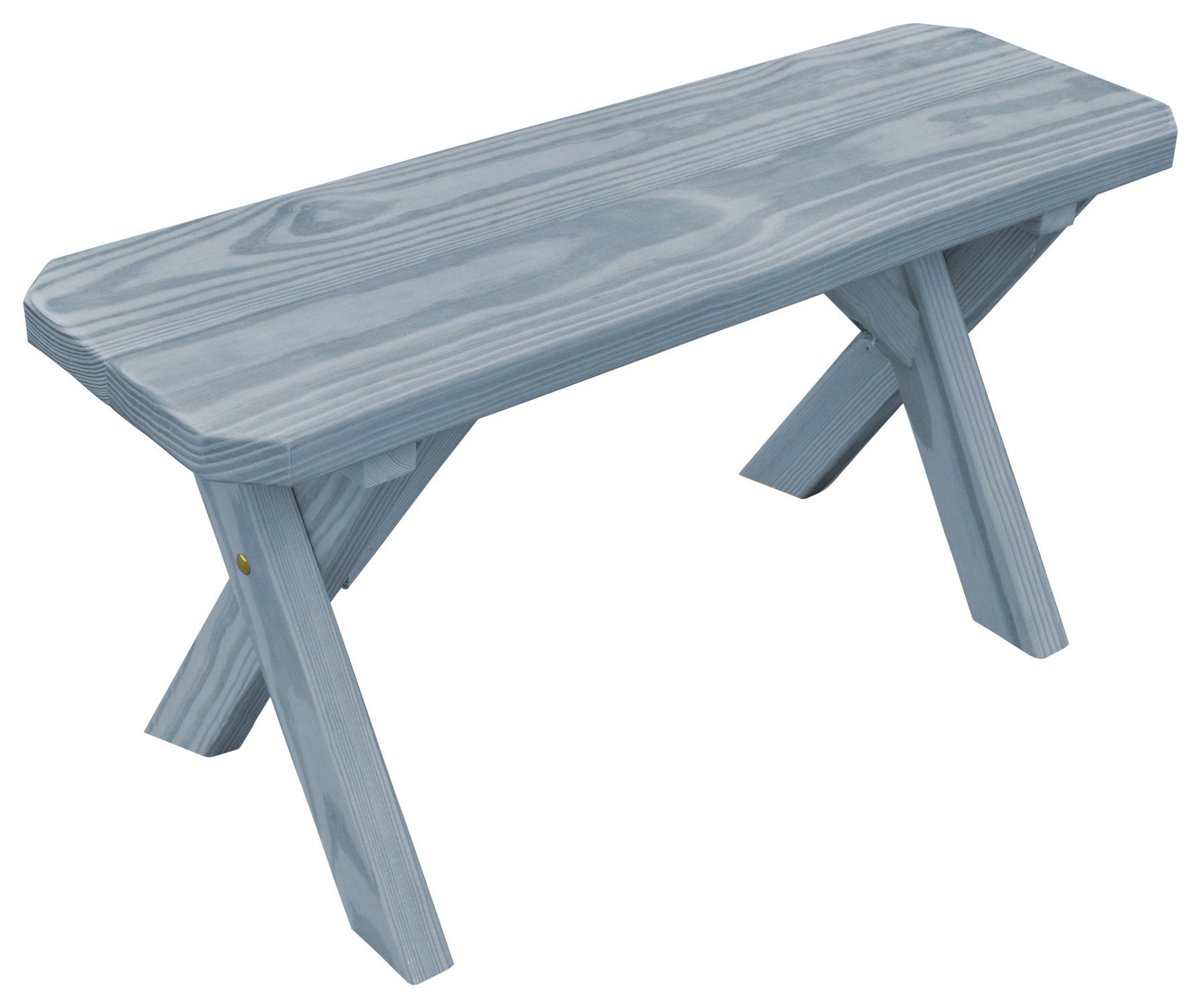 Pressure Treated Pine Cross Leg Picnic Bench, 3 Foot - Transitional ...