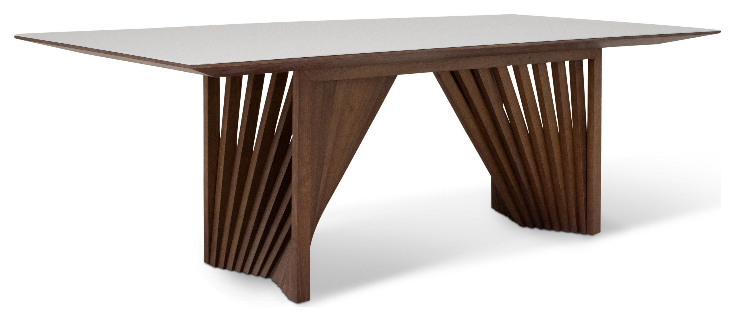 Modern Brazilian, Laguna, Glass Top Dining Table - Transitional ...