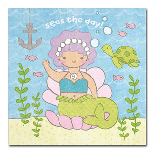 Moira Hershey 'Magical Mermaid III' Canvas Art, 14"x 14" - Beach Style ...