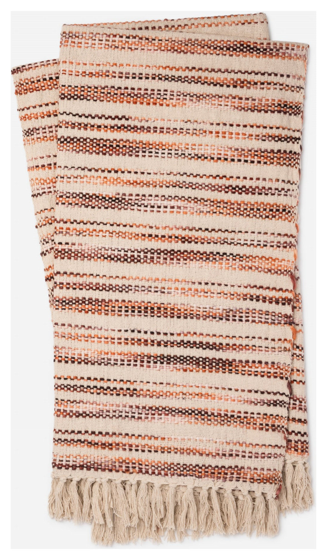 Loloi Throws T0045 Ivory / Brick 4'-2" X 5', 4'-2" X 5' - Contemporary ...