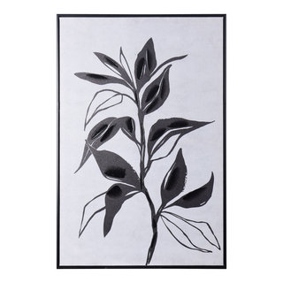 Charcoal Shadow II Hand Embellished Framed Canvas Art, 24"Wx35"H ...