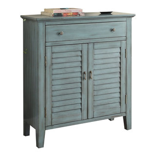 Wood Console Table, Antique Blue - Farmhouse - Console Tables - by ...