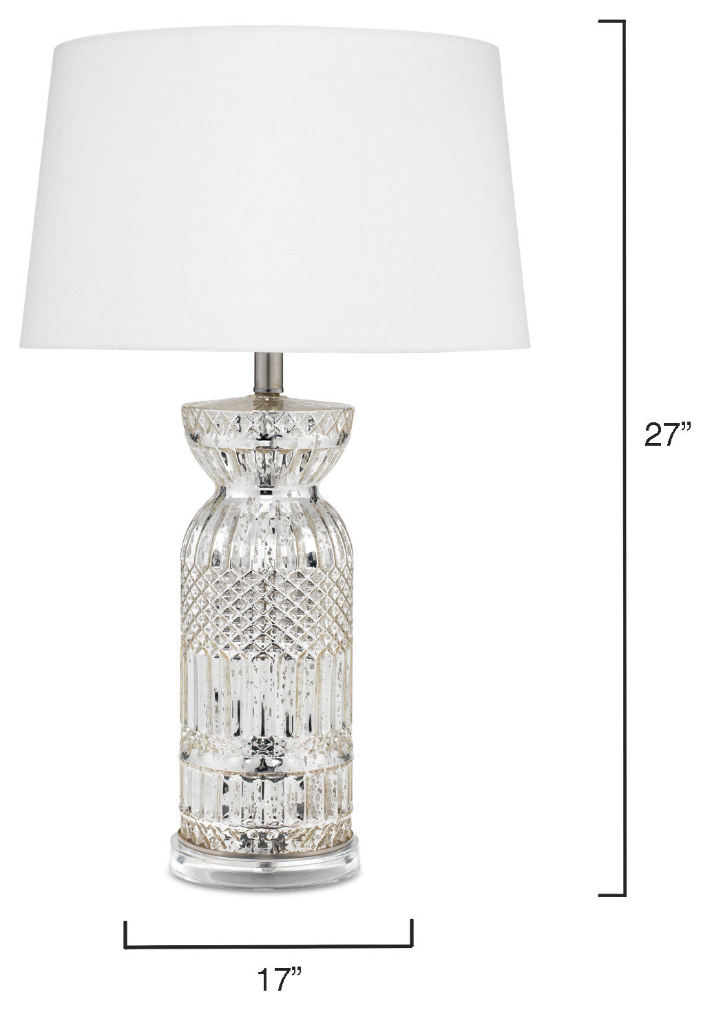 Isla Glass Table Lamp, Silver - Traditional - Table Lamps - by Jamie Young Company | Houzz
