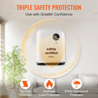 VEVOR Electric Wall Heater 1500W Remote Control Triple Safety ...