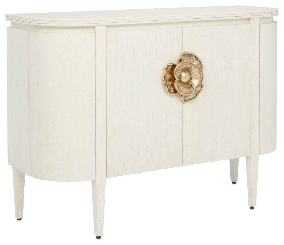 Briallen White Demi-Lune - Transitional - Accent Chests And Cabinets ...