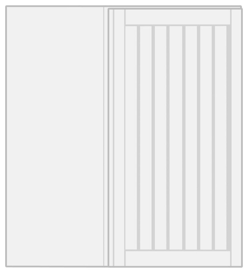 Wall Diagonal 27w x 30h x 27d Beadboard - Transitional - Kitchen ...