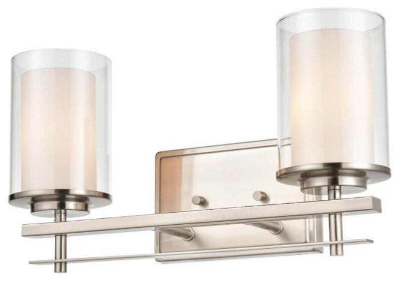 Millennium Huderson 2-Light Bath Vanity Light 5502-BN, Brushed Nickel ...