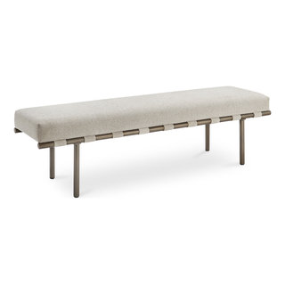 Carson Dining Bench Beige - Transitional - Dining Benches - by Moe's ...