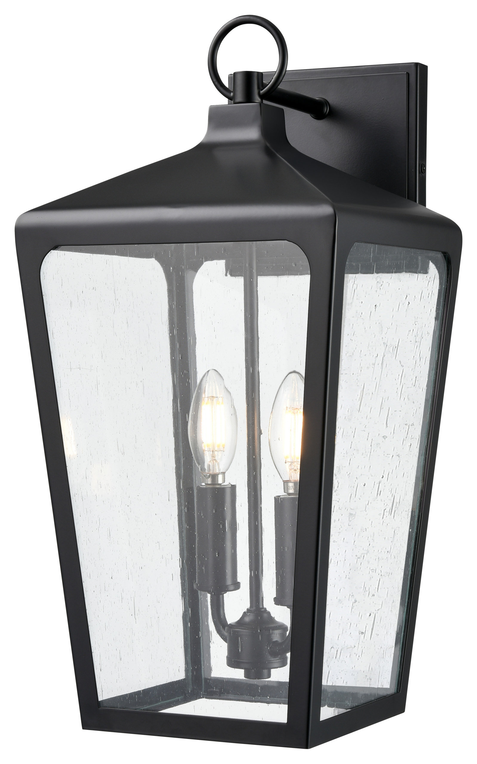 Brooks 2 Light 19" Tall Outdoor Wall Sconce Powder Coated Black ...