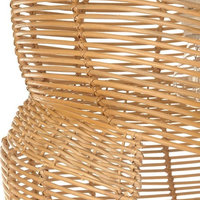 Wicker Coiled Shell Pendant Lamp, Handwoven, Natural Brown - Tropical ...