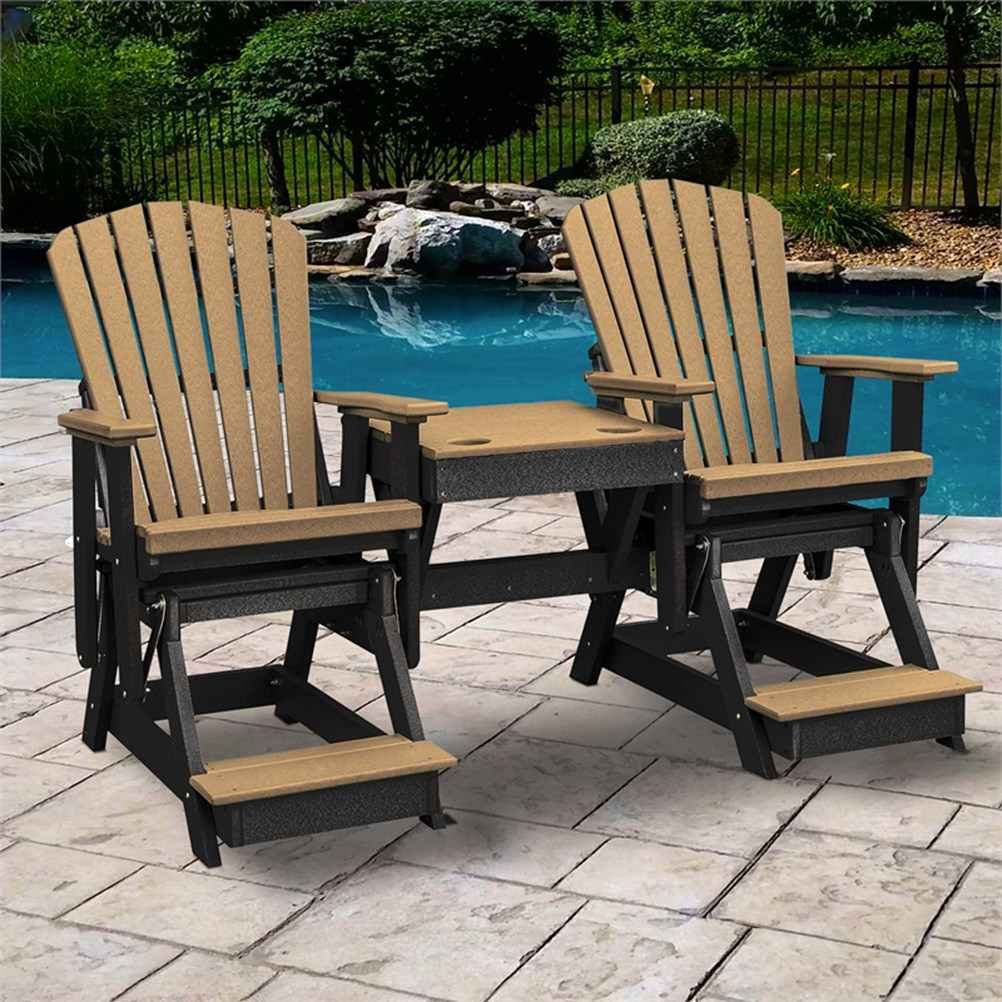 OS Home and Office 516CBK-K Double Balcony Height Glider with Center ...