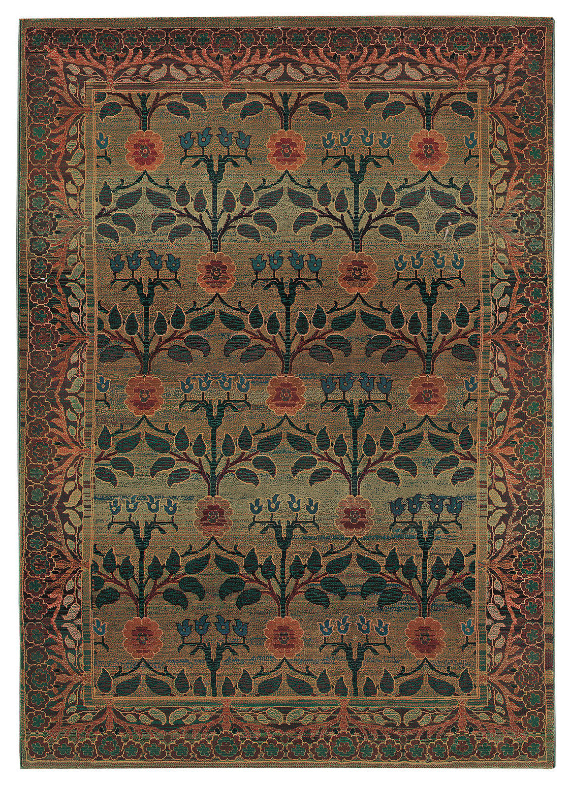 Oriental Weavers Sphinx Kharma Casual Green Rug, 9'9"x12'2 ...