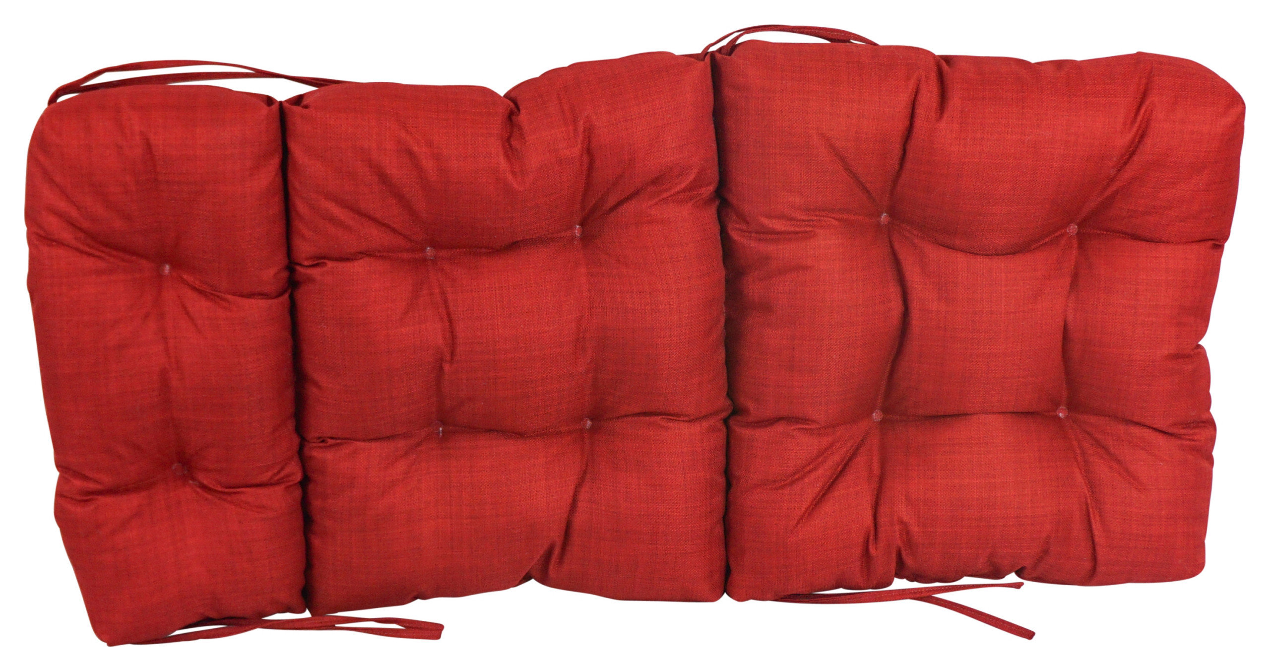 22"X45" Spun Polyester Solid Outdoor Tufted Chair Cushion, Paprika ...