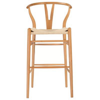 Woodcord Wishbone Bar Stool - Tropical - Bar Stools And Counter Stools ...