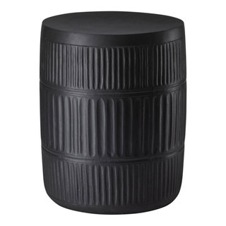 MGO Black Textured Garden Stool - Transitional - Accent And Garden ...