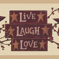 Live, Laugh, Love Peel and Stick Wallpaper Border 15'x7", Roll 15 ft. x ...