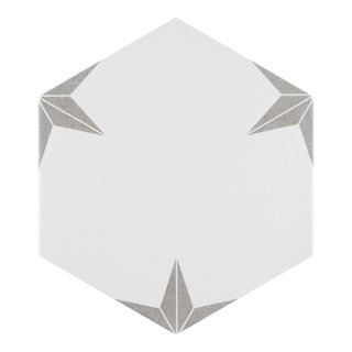 Stella Hex Silver Porcelain Floor and Wall Tile - Contemporary - Wall ...