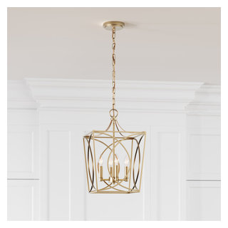Tracy 4 Light 12" Painted Modern Gold Pendant - Transitional - Pendant ...