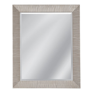 Saydona Wood and Resin Brown Vertical Wall Mirror, W 1.4 x D 44 x H 44 ...