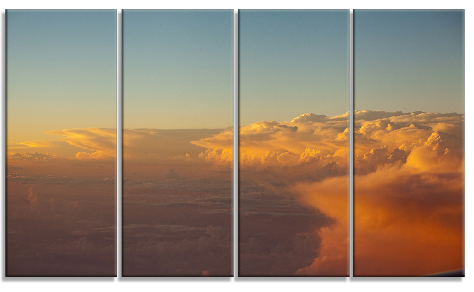 "Solotful Sunset in Sky Cloudscape" Metal Wall Art, 48"x28 ...