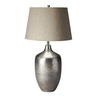 Butler Antique Silver Finish Table Lamp - Transitional - Table Lamps ...