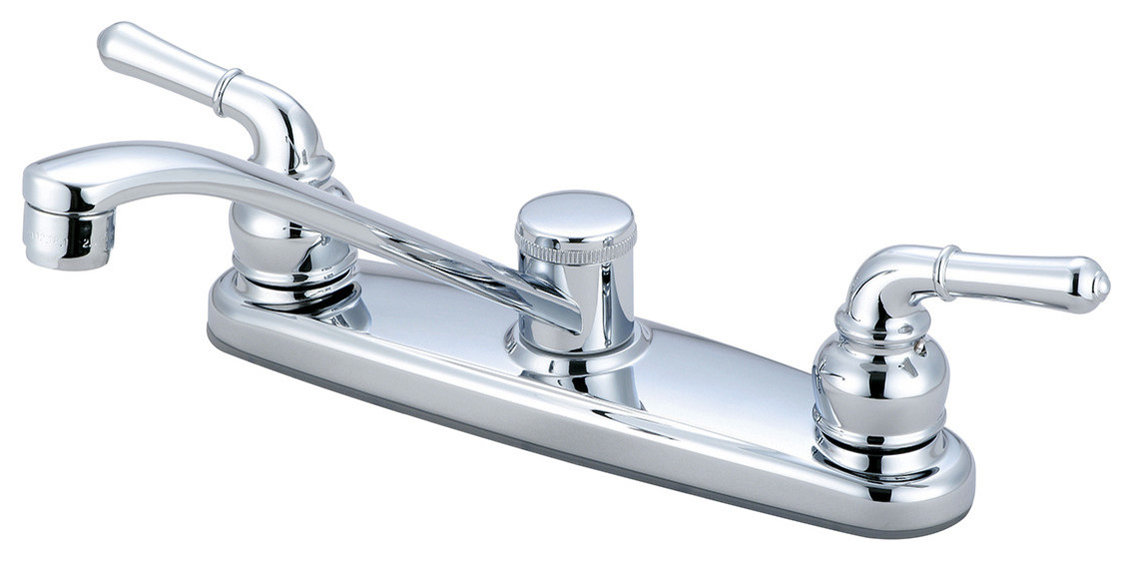 Elite Two Handle Kitchen Faucet, Polished Chrome - Traditional ...