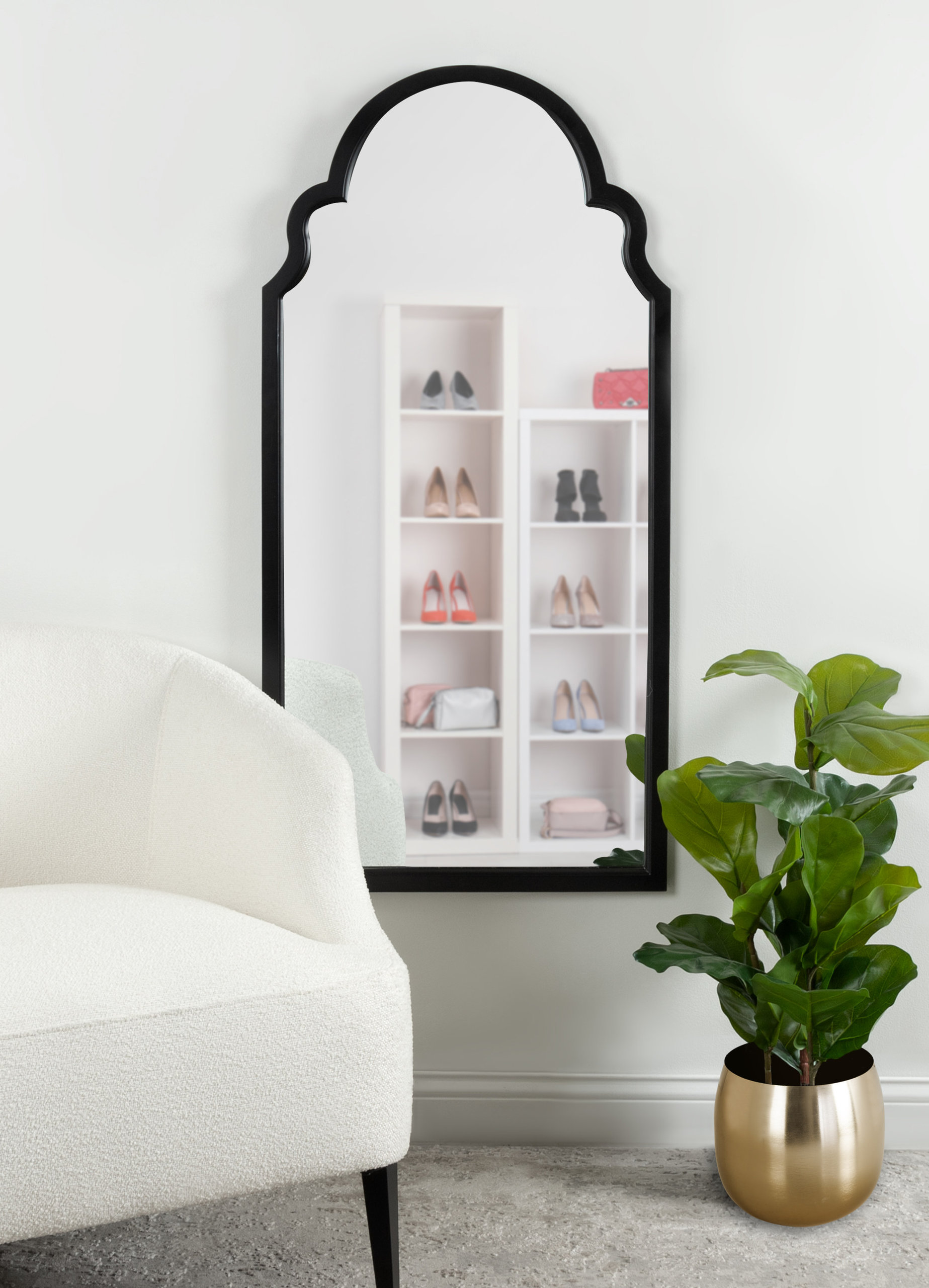 Hogan Arch Framed Mirror, 24x48 - Mediterranean - Wall Mirrors - by ...