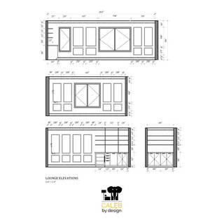 Lounge Millwork Elevations - Transitional - Home Bar - Philadelphia ...